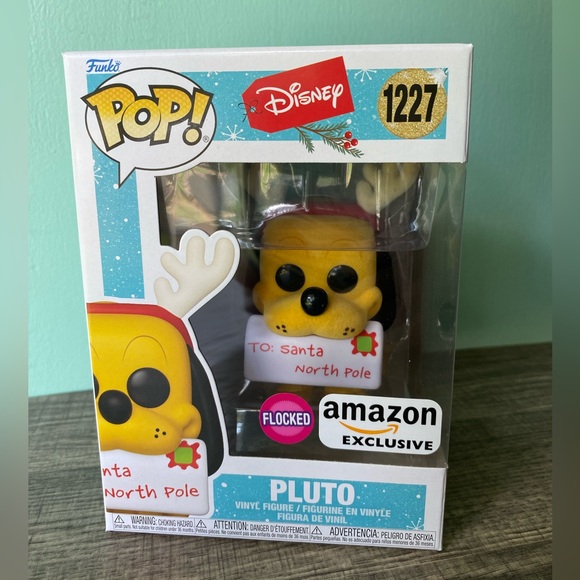 Funko | Toys | Nib Disney Funko Pop Pluto Flocked 227 Holiday Amazon ...